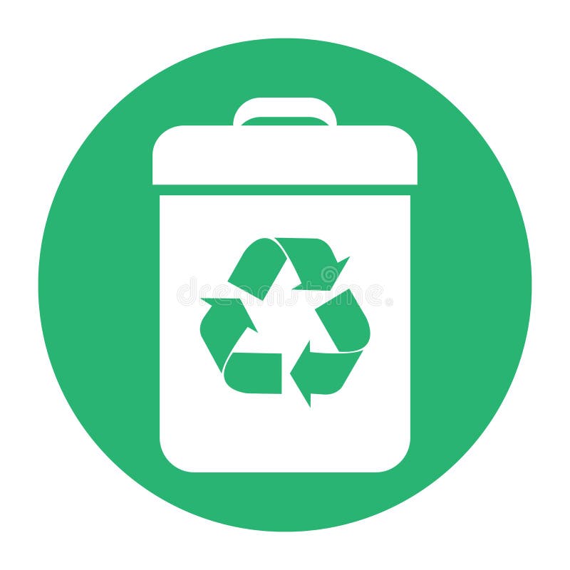 Icona Vettore Cestino Icona Verde Illustrazione Vettoriale ...