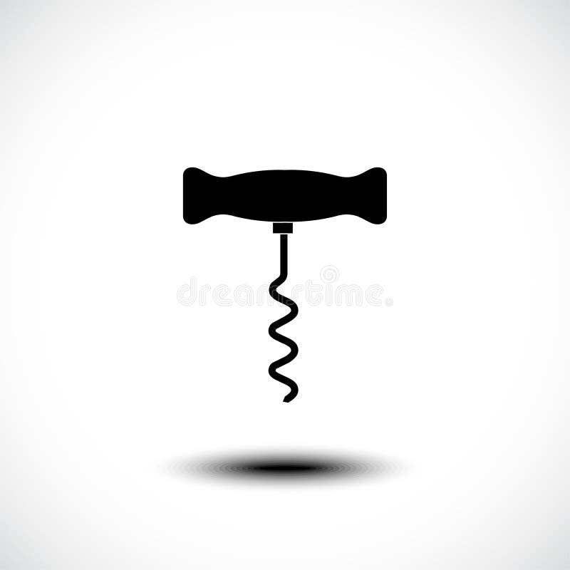 Icona Cavatappi in Stile Piatto Isolata in Fondo Grigio Illustrazione ...