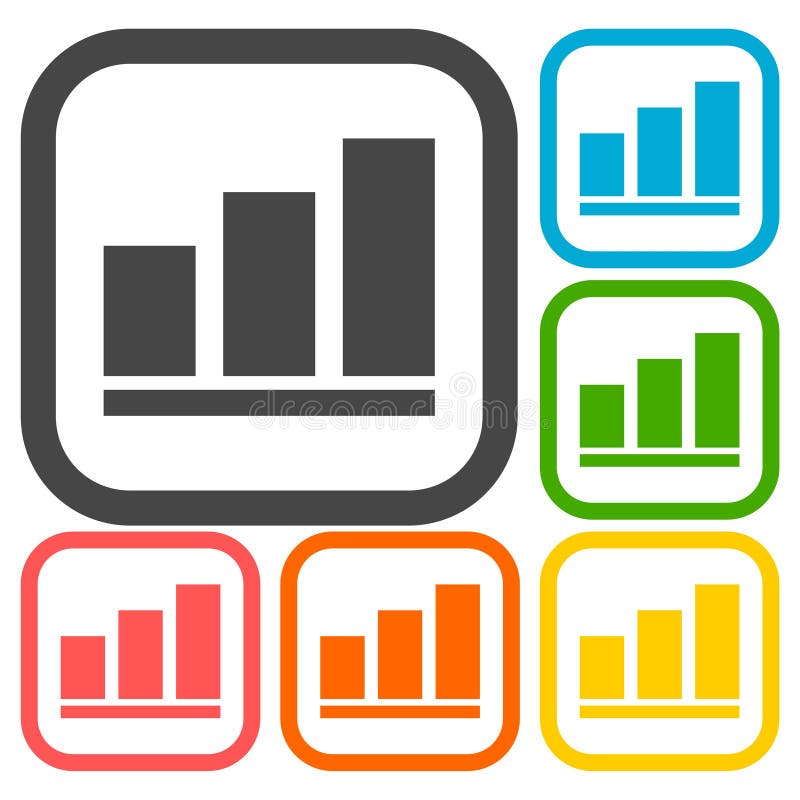 Icone Crescenti Del Grafico Di Vettore Messe Illustrazione Vettoriale ...
