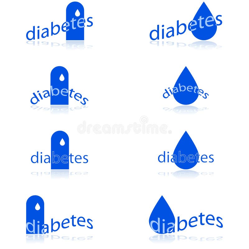 Icone del diabete illustrazione vettoriale. Illustrazione di concetto ...