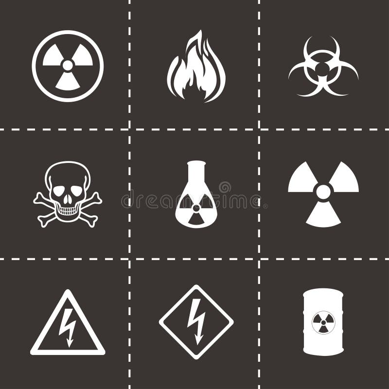 Icone Rosse Pericolose. Diverse Figure Geometriche. Segnali Di Pericolo ...