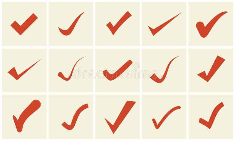 Icone del segno di spunta illustrazione vettoriale. Illustrazione di ...