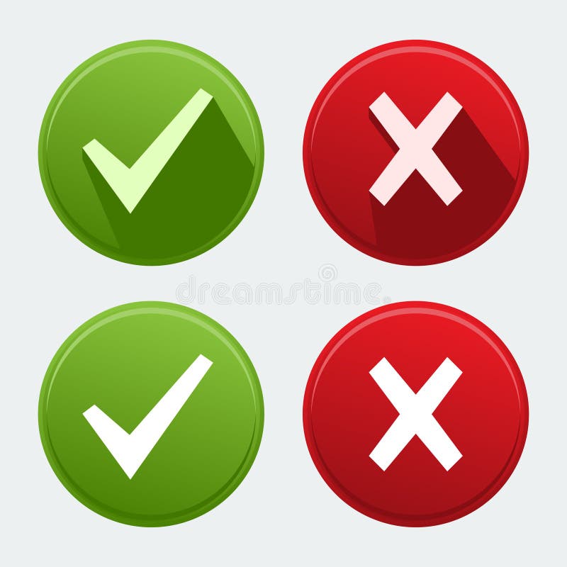 Icone Del Segno Di Spunta Di Vettore Illustrazione Vettoriale ...