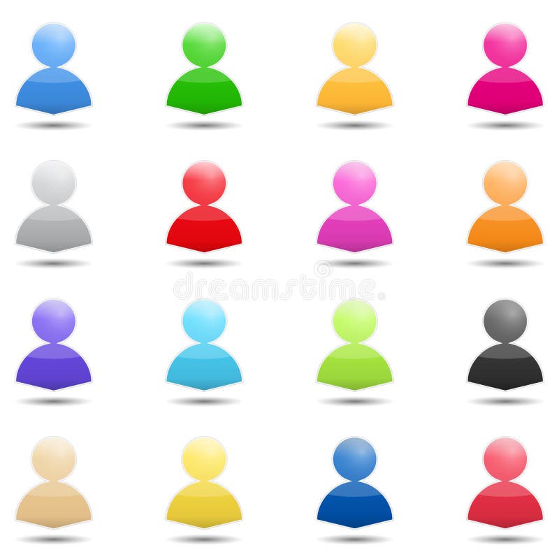 Vettore Dell'icona Dell'utente Con Il Maschio Person Profile Avatar Del ...