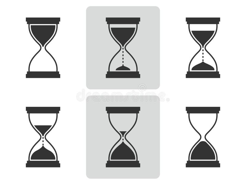 Icone Della Clessidra Messe Illustrazione Di Vettore Illustrazione ...