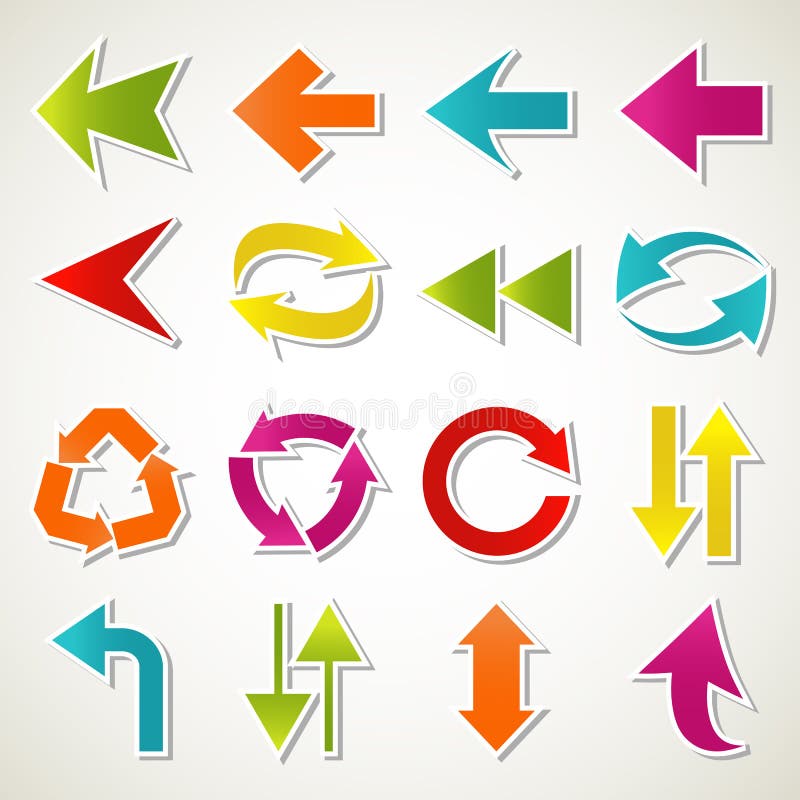 Insieme della freccia illustrazione vettoriale. Illustrazione di ...