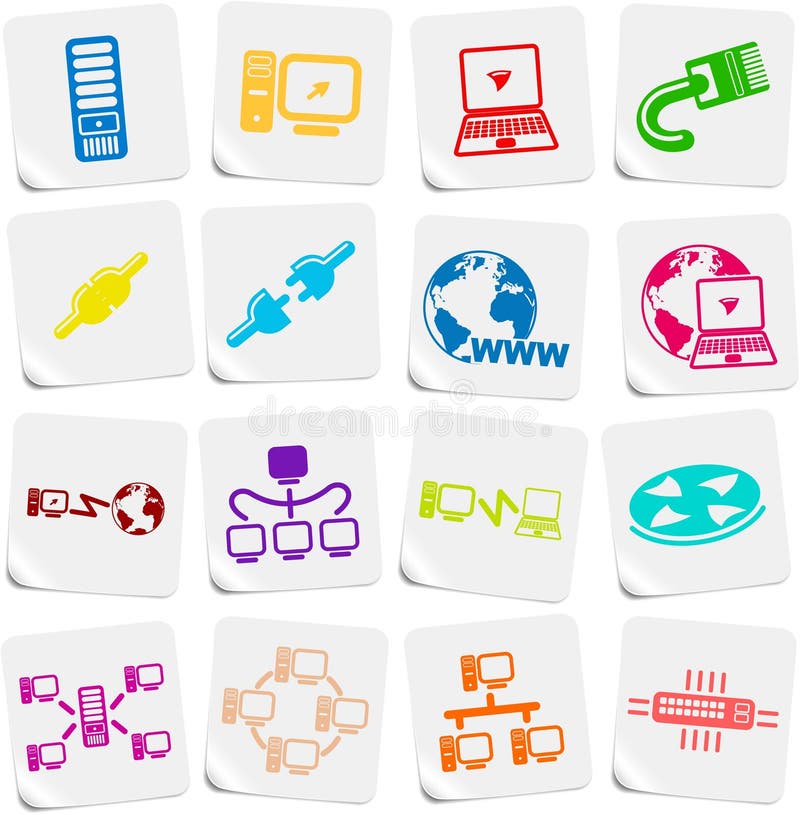 Icone della rete illustrazione vettoriale. Illustrazione di collegato ...