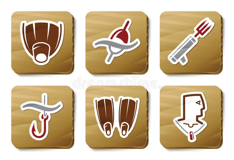 Icone Della Spiaggia E Del Mare | Serie Del Cartone Illustrazione ...