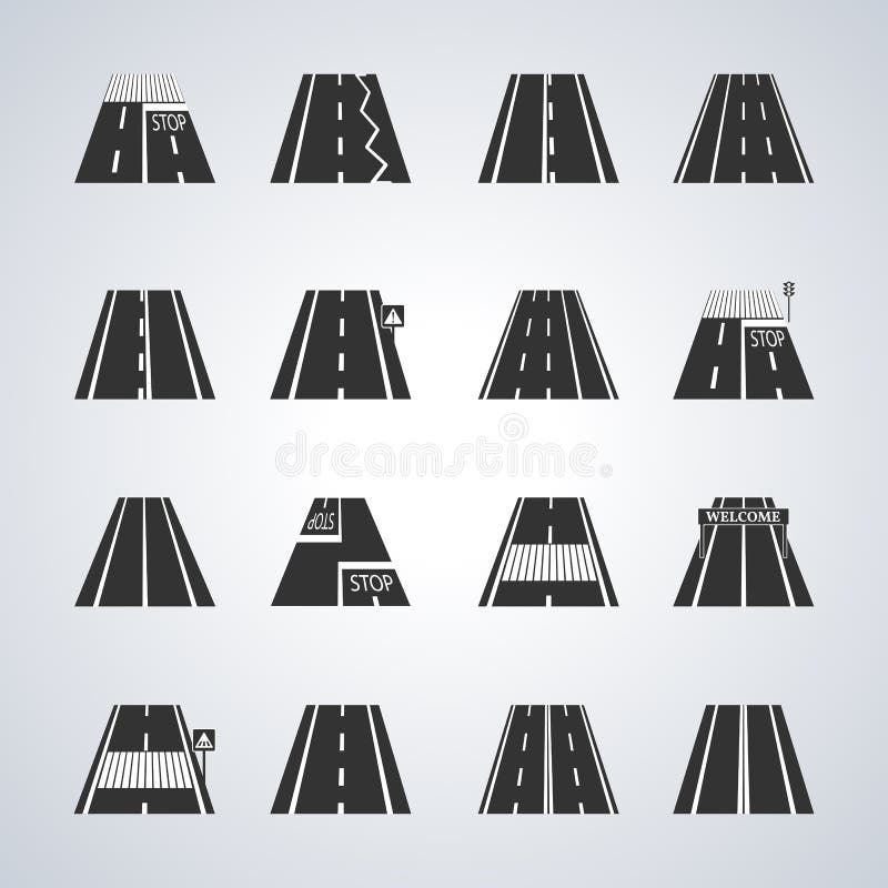 Icone Della Strada, Illustrazione Di Vettore Illustrazione Vettoriale ...