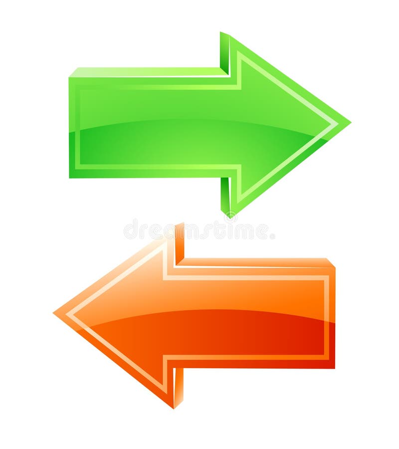 Icone delle frecce illustrazione vettoriale. Illustrazione di bianco ...