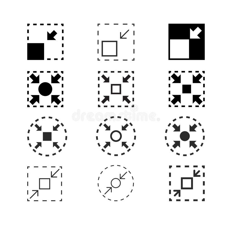 Icone Di Dimensione Compatta, Illustrazione Di Vettore Illustrazione ...