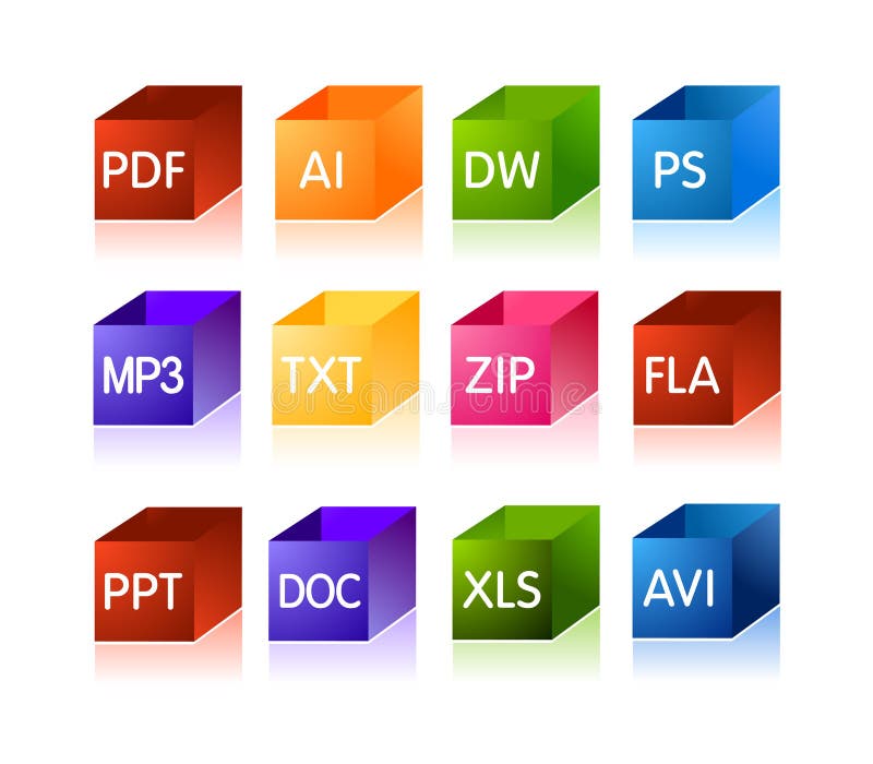 Icone Di Software E Documenti Illustrazione Vettoriale - Illustrazione ...