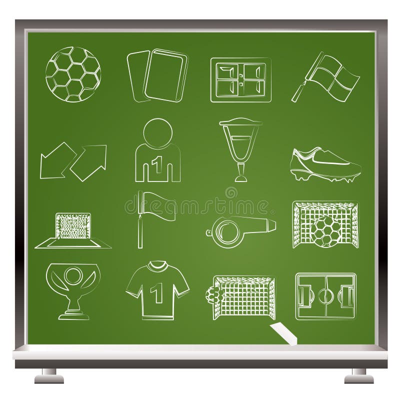 Icone Di Calcio, Soccer E Sport Illustrazione Vettoriale ...
