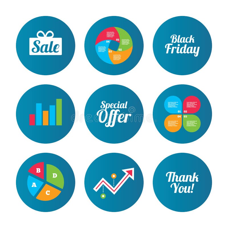 Icone Di Vendita Simboli Di Offerta Speciale Illustrazione Vettoriale ...