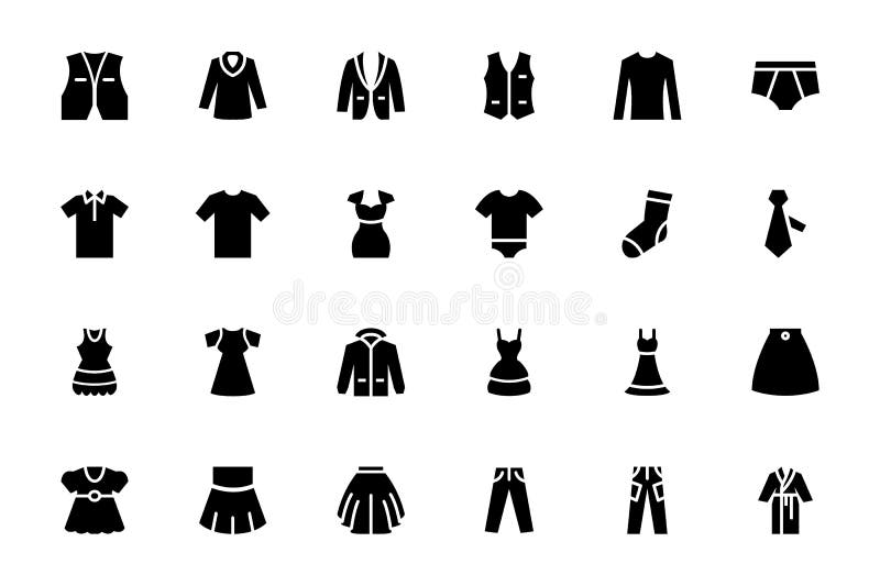 Icone 2 Di Vettore Dei Vestiti Illustrazione di Stock - Illustrazione ...