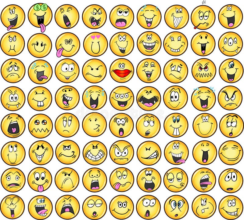 Smileys Emoji O Emoticon Face Con Occhiali Da Sole E Occhiali Da ...