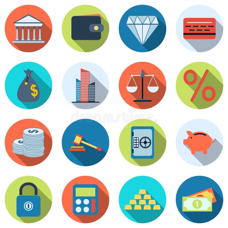 Icone Vettoriali Di Business E Finanza Illustrazione Vettoriale ...