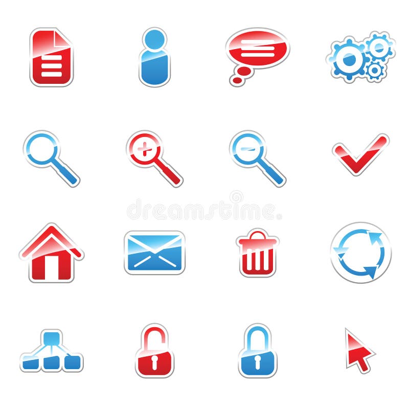 Icone di Web impostate illustrazione vettoriale. Illustrazione di posta ...