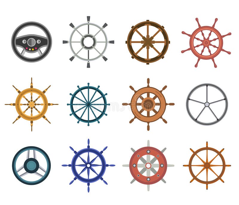 Logo Di Vettore Dell'icona Di Navigazione Del Timone Nearsighted ...