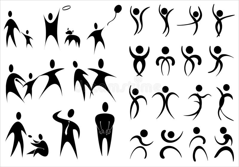 Icone umane illustrazione vettoriale. Illustrazione di concettuale ...