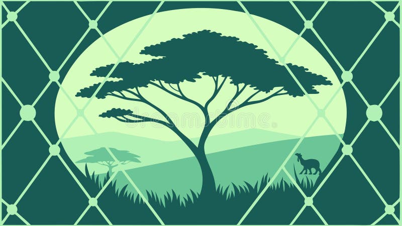 Iconic Acacia Tree with Geometric Patterns, Safari Nature Vector Design ...