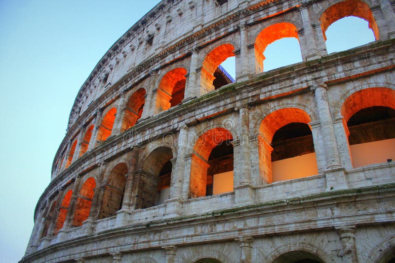 The Iconic Ancient Colosseum of Rome Stock Image - Image of monument ...