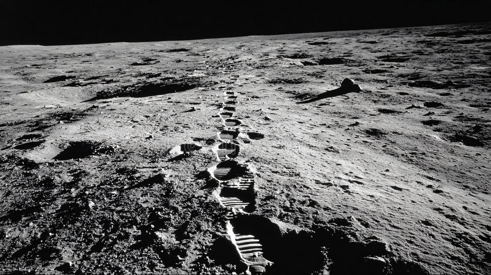 Iconic Astronaut Footprint in History - Professional Usage Image Stock ...