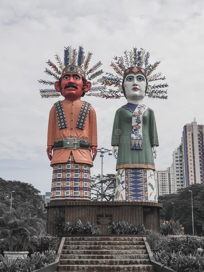 Iconic Betawi Mascot stock image. Image of poster, landmark - 206827713