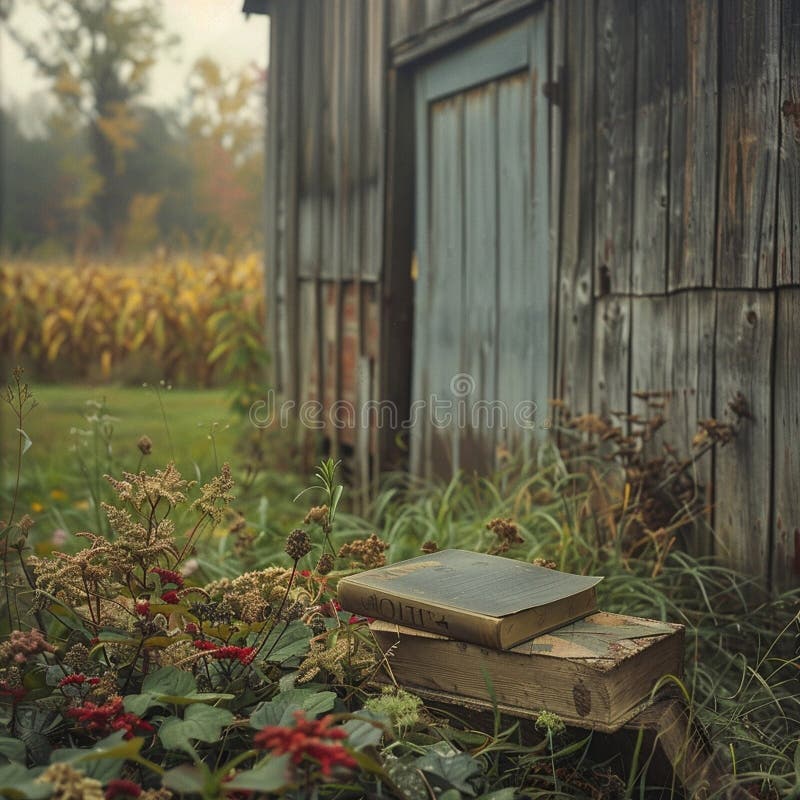 Iconic Book Displayed beside Rustic Barn, Perfect for Cozy Reading ...
