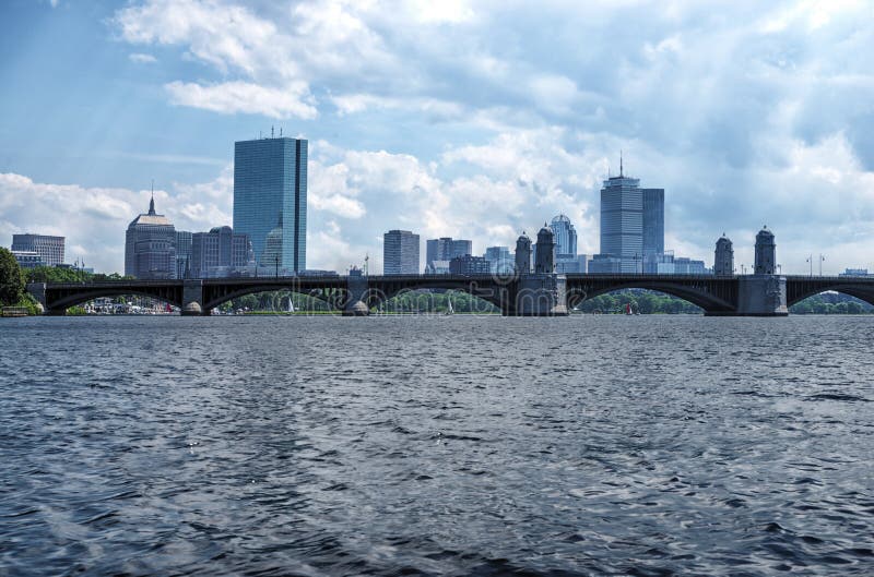 The Iconic Boston Skyline with the Longfellow Bridge Spanning the ...