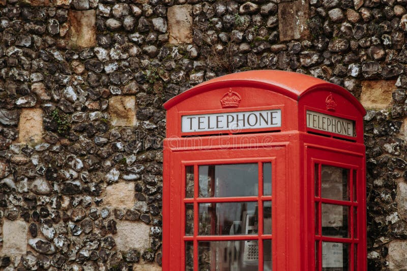 The Iconic British Telephone Box Editorial Stock Image - Image of ...
