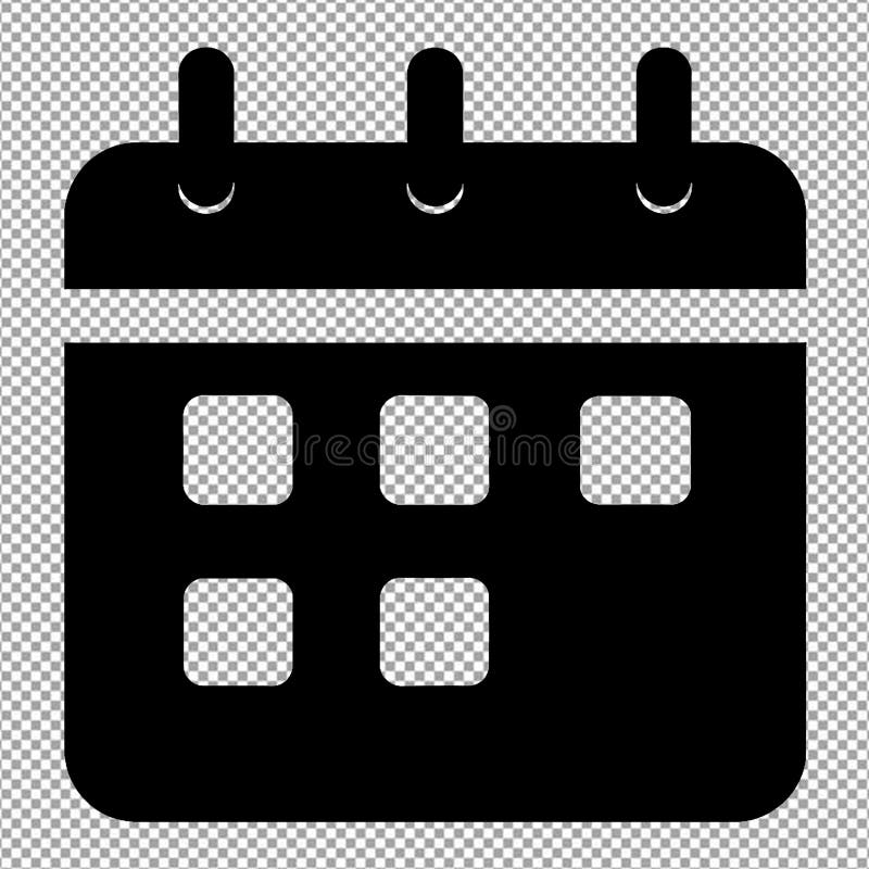 An Iconic Calendar Icon Isolated on Transparent Background Stock Photo ...