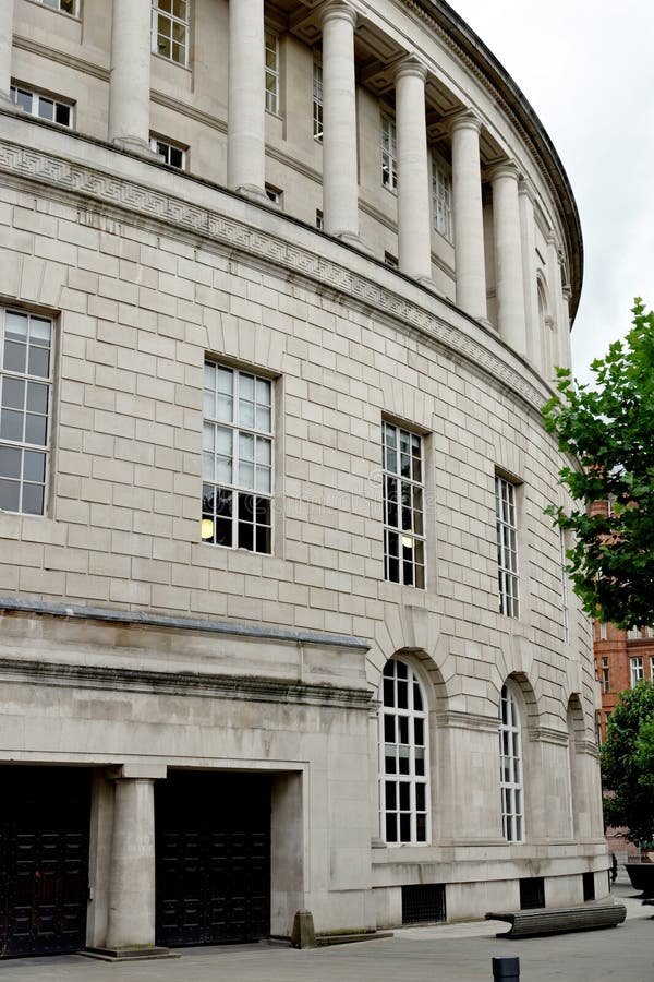 Central Library on St Peter`s Square in Manchester City Centre, England ...