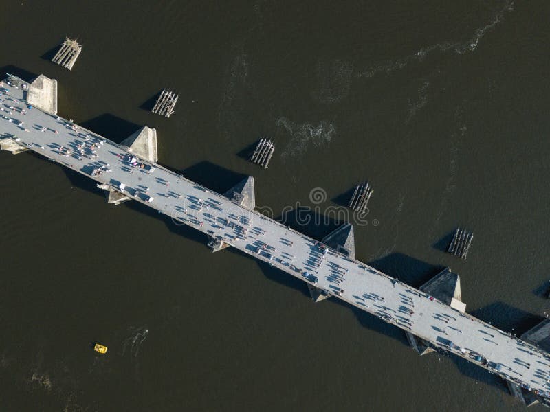 Iconic Charles Bridge from a Different Point of View Stock Image ...
