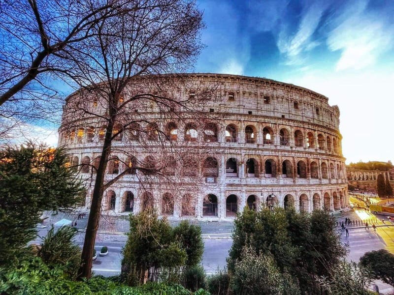 Iconic Colosseum of Rome, Italy Stock Photo - Image of ruins, crowd ...