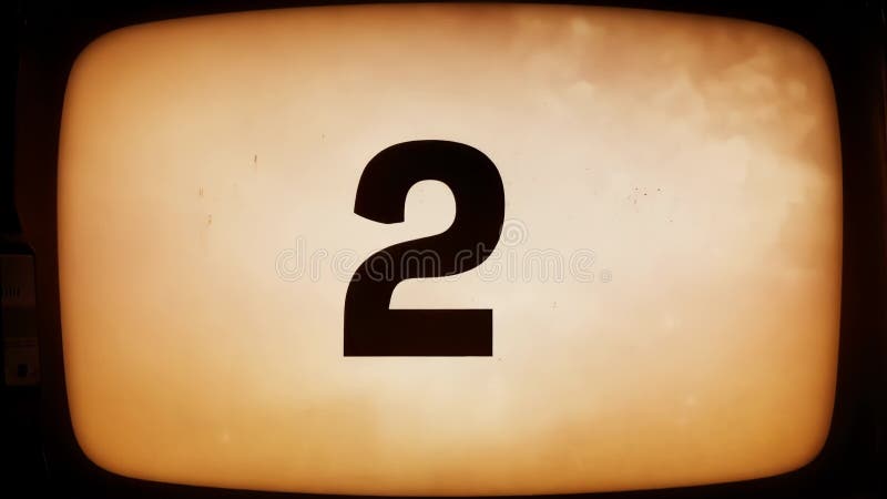 The Iconic Countdown Leader with a Vintage Filter and Flickering Lights ...