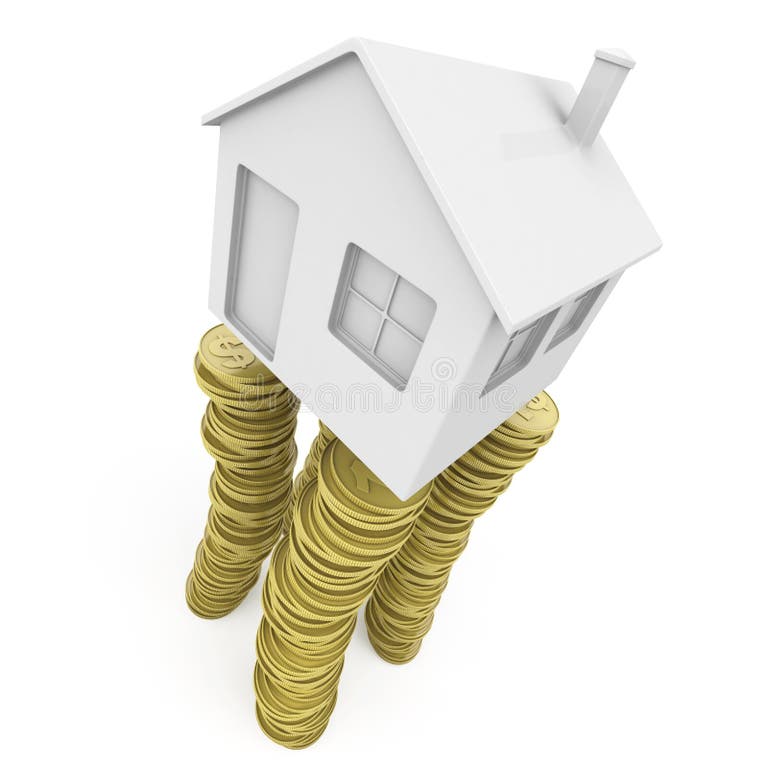 Iconic House on Caoin Stacks Stock Illustration - Illustration of ...