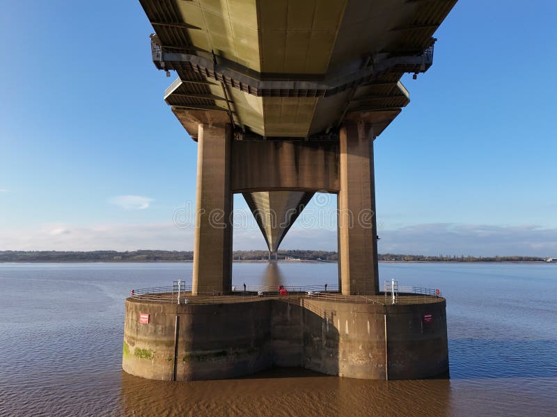Iconic Humber Bridge Under a Blue, Cloudy Sky Stock Photo - Image of ...