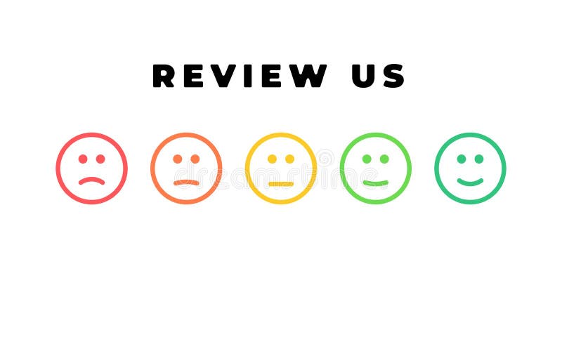 Iconic Illustration of Satisfaction Level. Range To Assess the Emotions ...