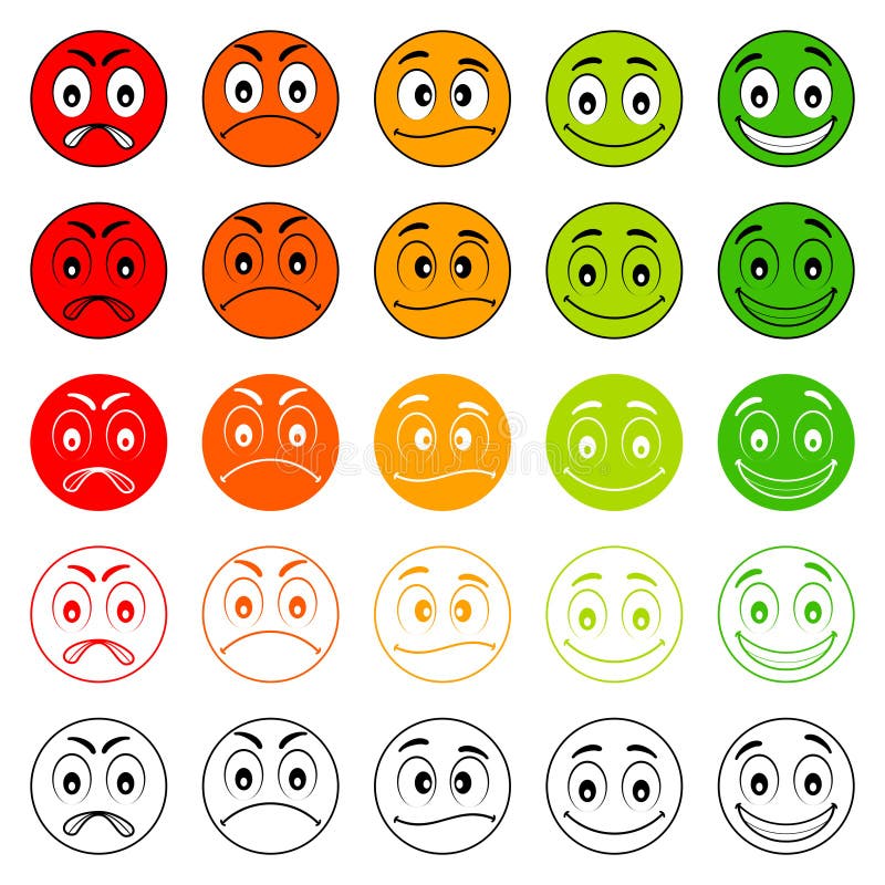 Satisfaction Level Icons stock vector. Illustration of poor - 20838992