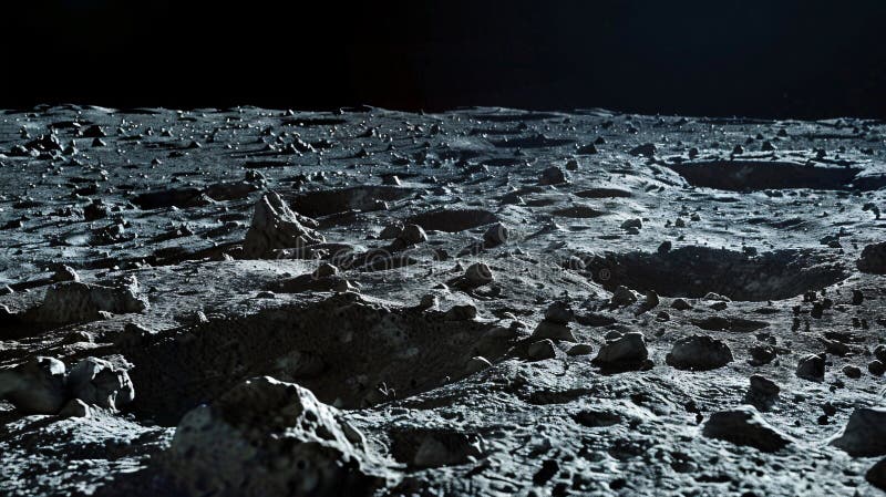Iconic Image of the Lunar Surface at the Site of a Moon Landing ...