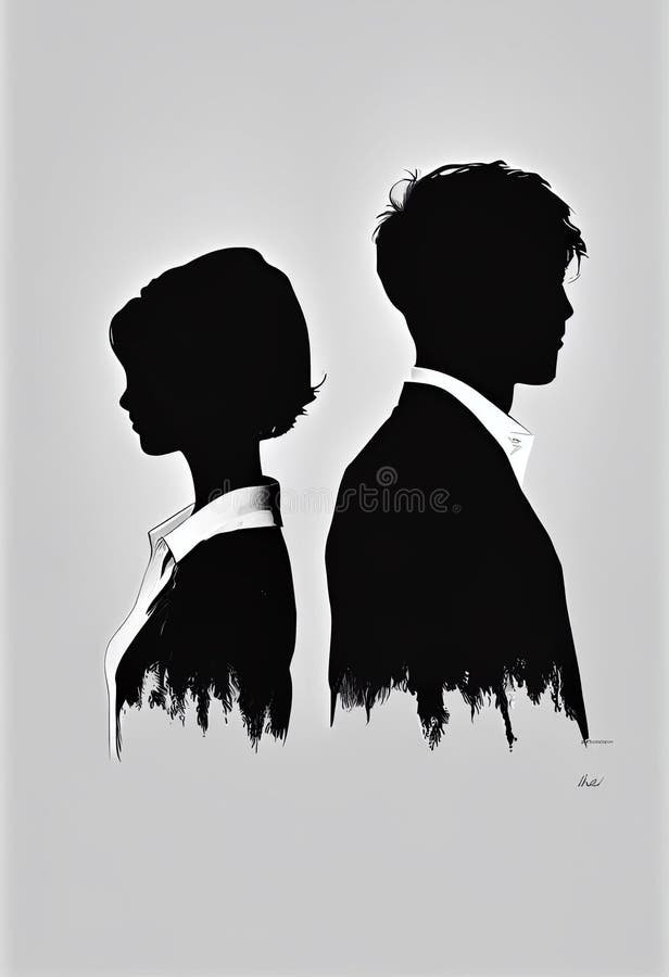 An Iconic Image of Relationships between People: Two Silhouettes ...