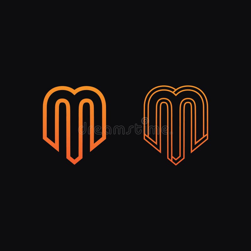 Iconic Letter M Vector Logo for Company Brand Identity Stock Vector ...