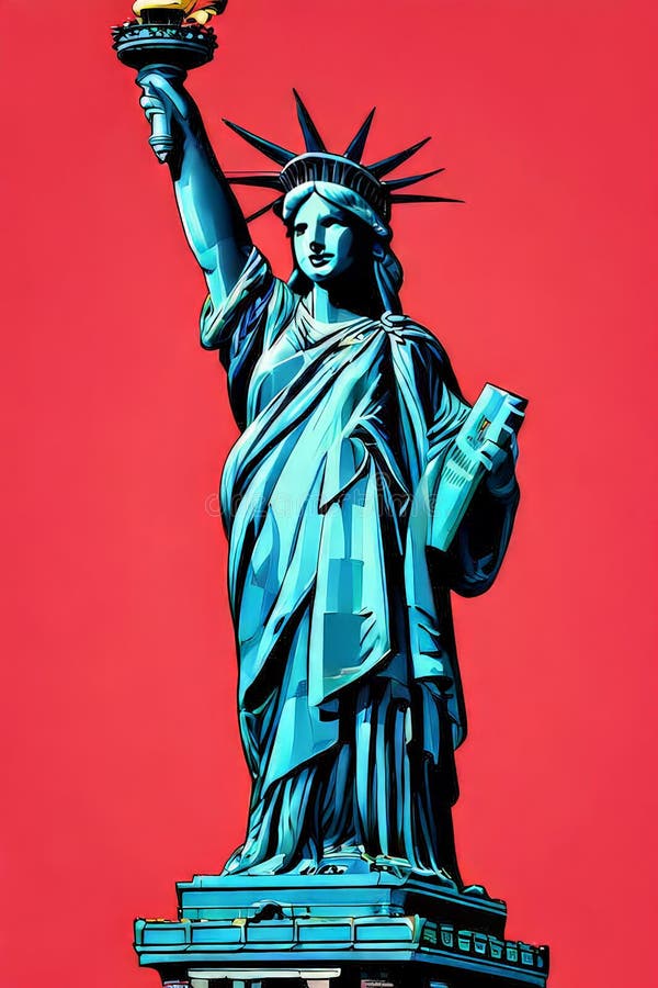 Iconic Liberty, Ai Generated Image Stock Illustration - Illustration of ...