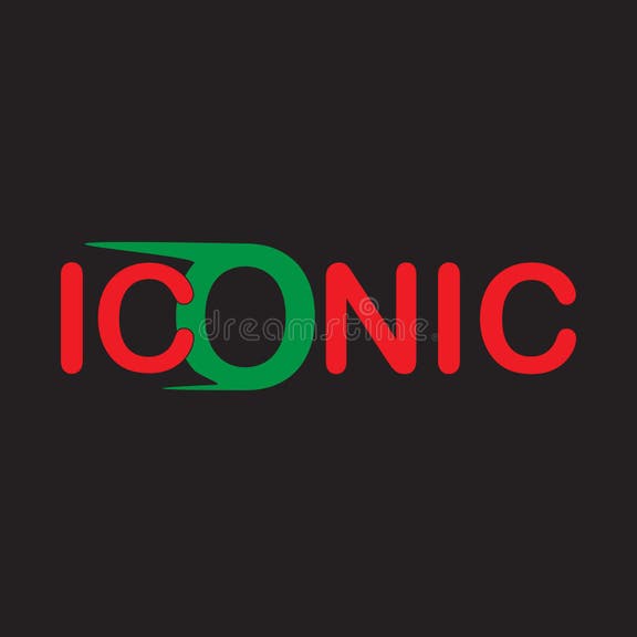 ICONIC LOGO - ICONIC Brand Logo Design - ArtIllustration Stock ...