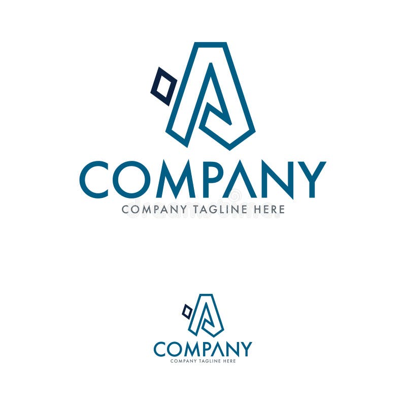 Modern Letter a Logo Template Stock Illustration - Illustration of ...