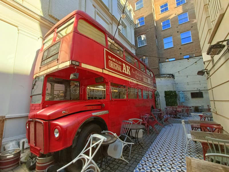 Iconic London Red Bus Vintage Design Editorial Stock Image - Image of ...