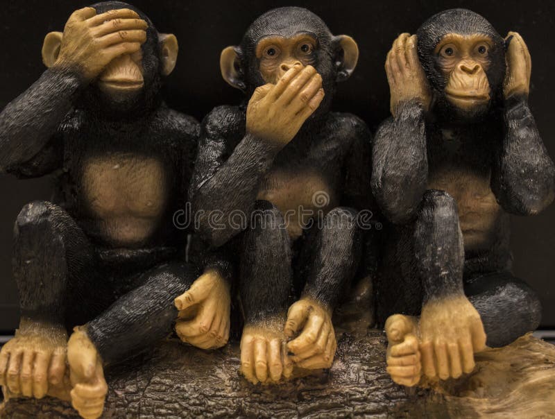 Iconic Monkeys stock photo. Image of three, temple, statue - 91859828