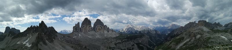 Iconic mountain trek stock image. Image of dolomites - 208844769