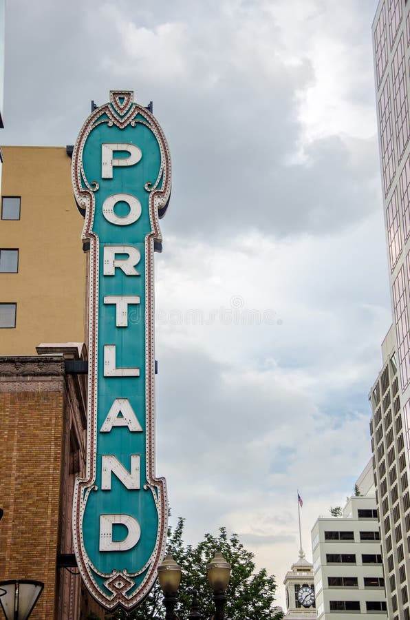 Portland City Skyline Panorama Clip Art Stock Illustration ...